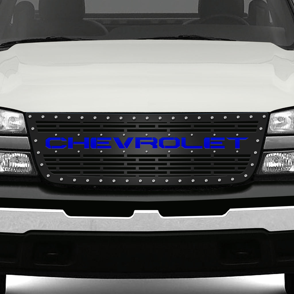 1 Piece Steel Grille for Chevy Silverado 1500/2500 - CHEVROLET with ...