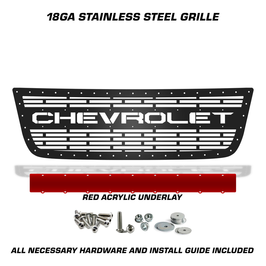 1 Piece Steel Grille for Chevy Silverado 1500/2500 - CHEVROLET with ...