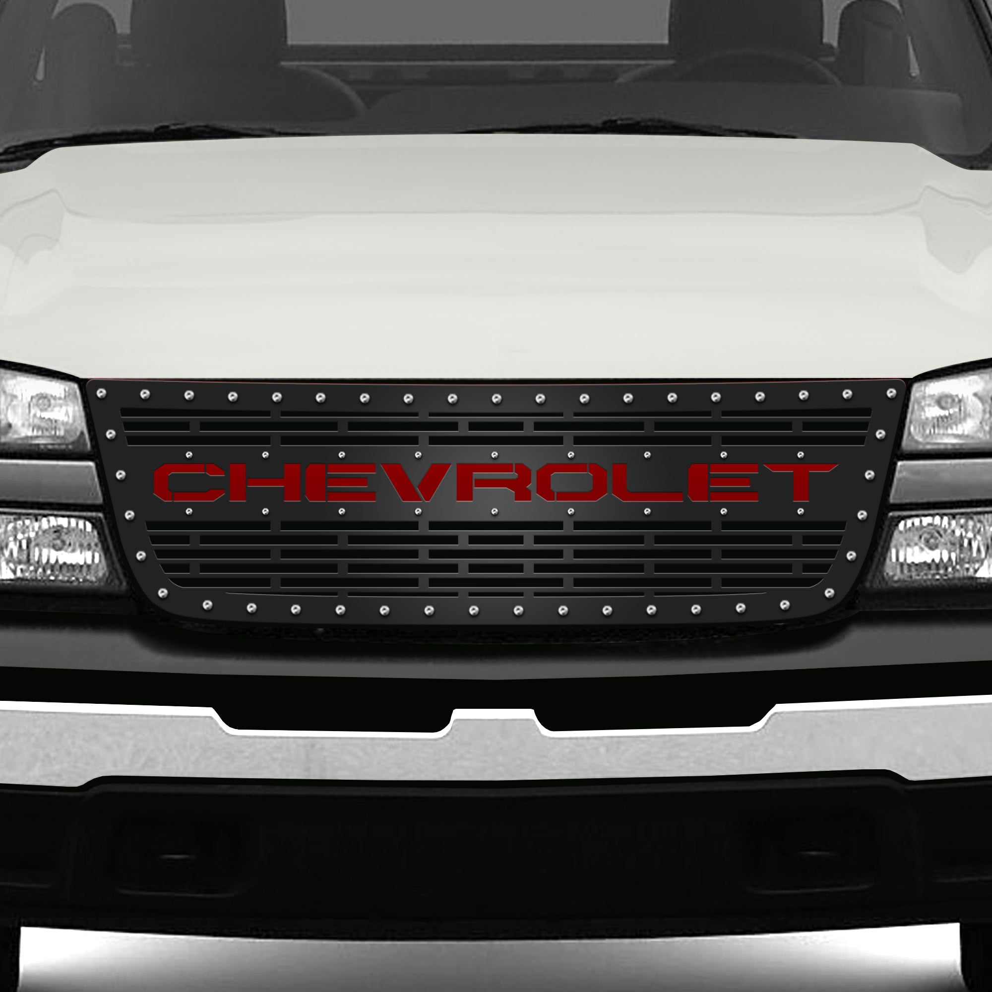 1 Piece Steel Grille for Chevy Silverado 1500/2500 - CHEVROLET with ...
