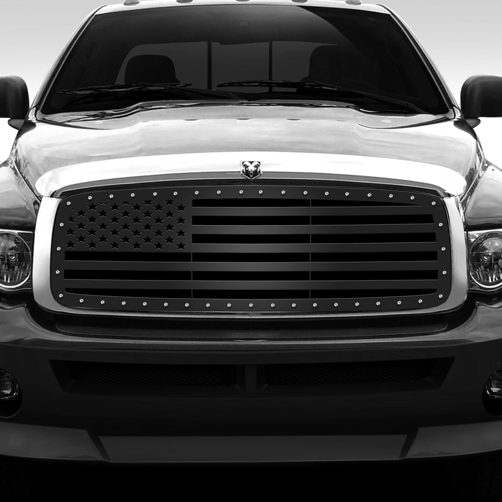 1 Piece Steel Grille for Dodge Ram 1500/2500/3500 2002-2005 - STRAIGHT ...