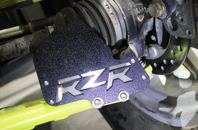 2PC set of RZR Mud Flaps w/ Stainless Steel CV Boot Guard fits Polaris ...