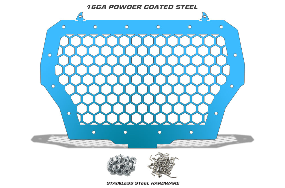 1 Piece Steel Grille for Polaris RZR Turbo 2017-2018 - HEX | 300 INDUSTRIES